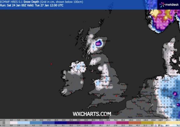 Snow forecast maps show 19 cities buried as 55cm blizzard hits UK ...