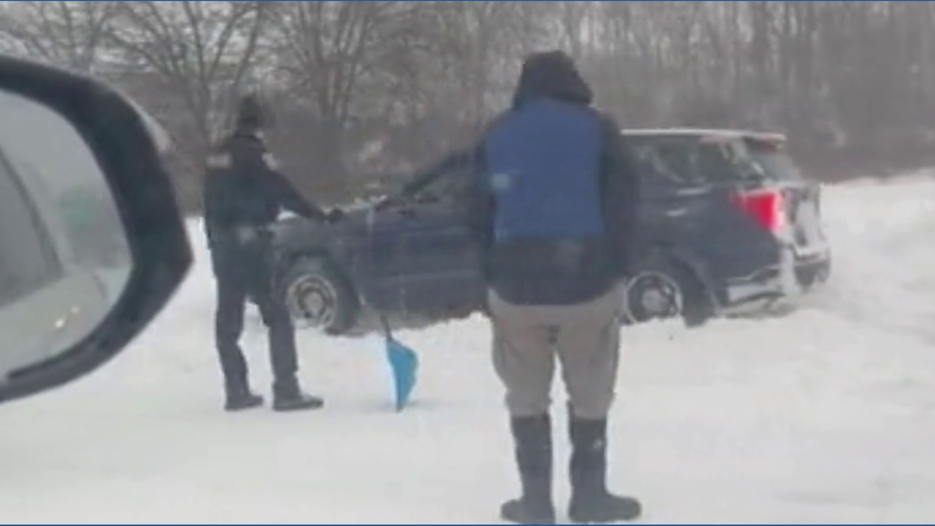 FOX43's Tyler Poglitsch captured video of vehicles having issues in the ...