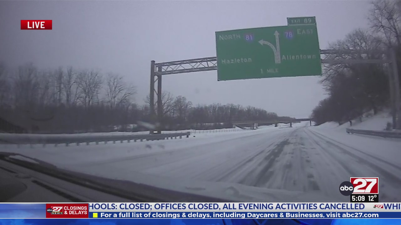Road conditions on Interstate 81 in Lebanon County at 5 p.m.