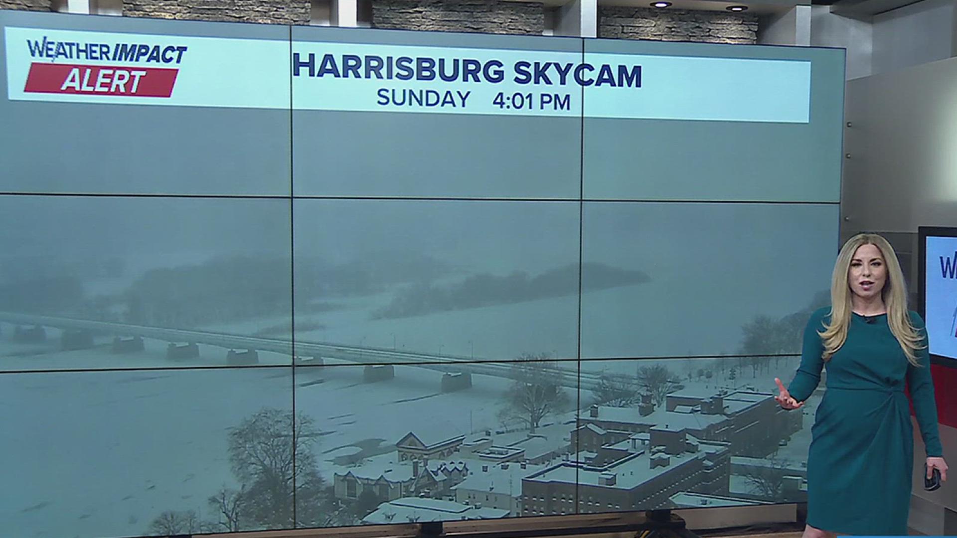 4 p.m. update on snowstorm hitting south-central Pa.