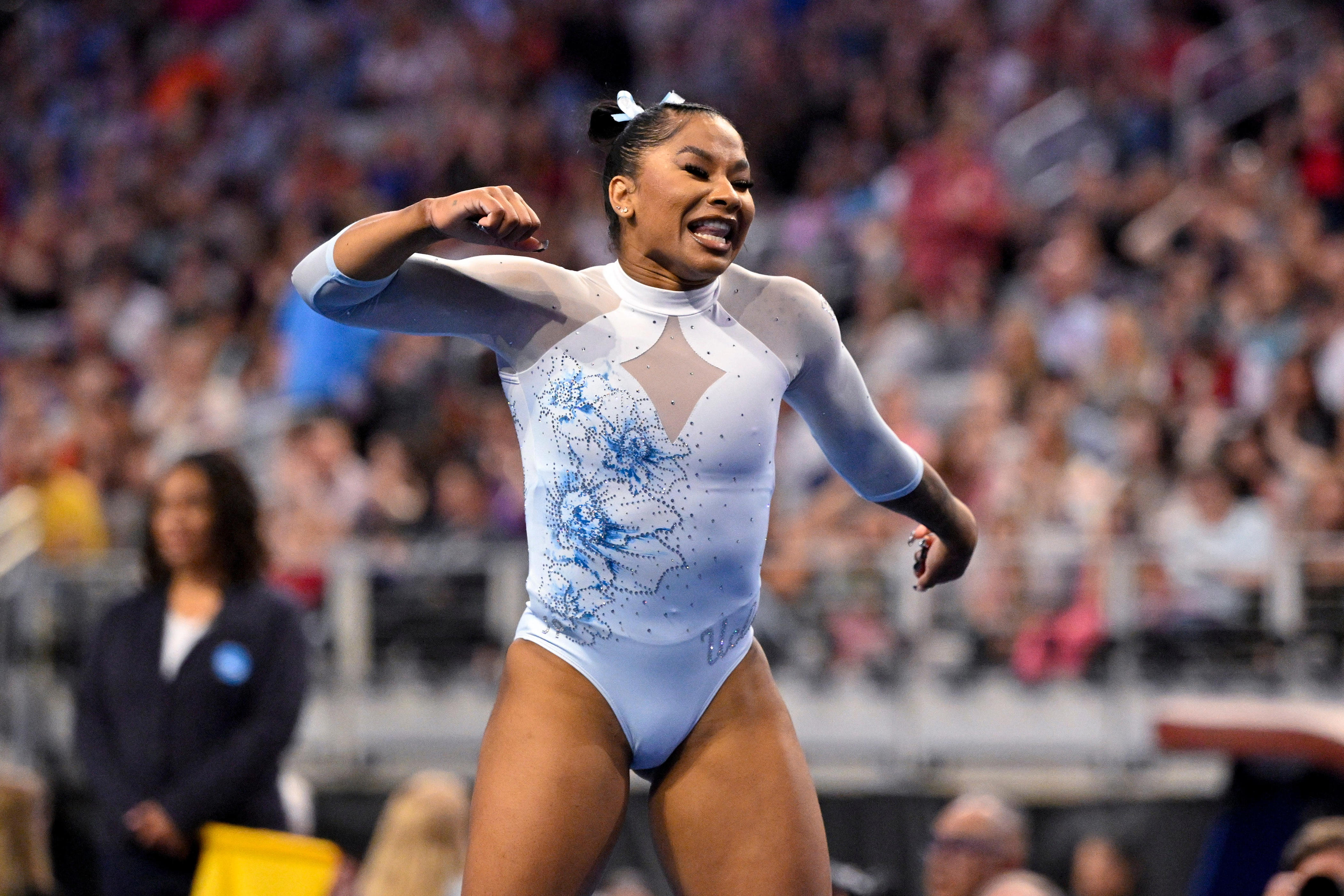 Gym star Jordan Chiles talks about her experience in East Lansing