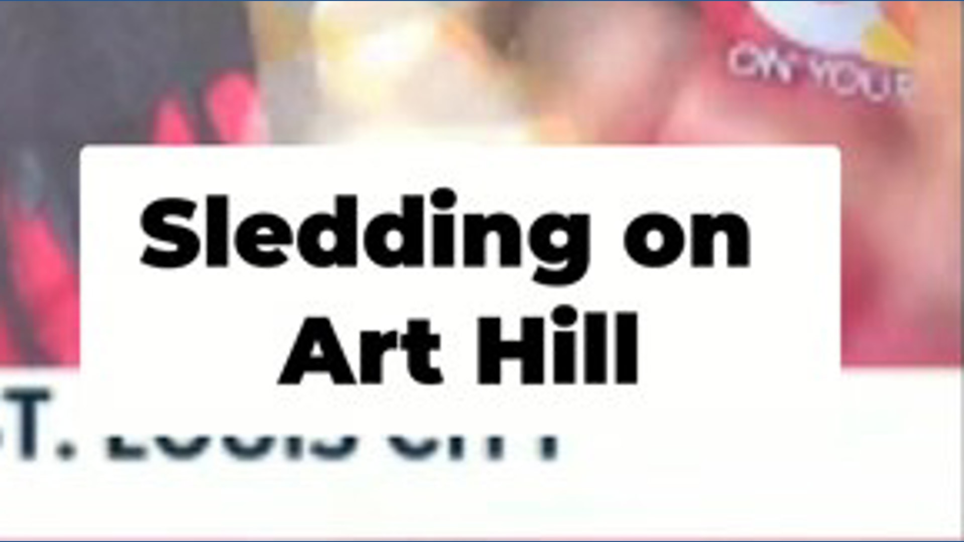 Snow sledding fun in Forest Park