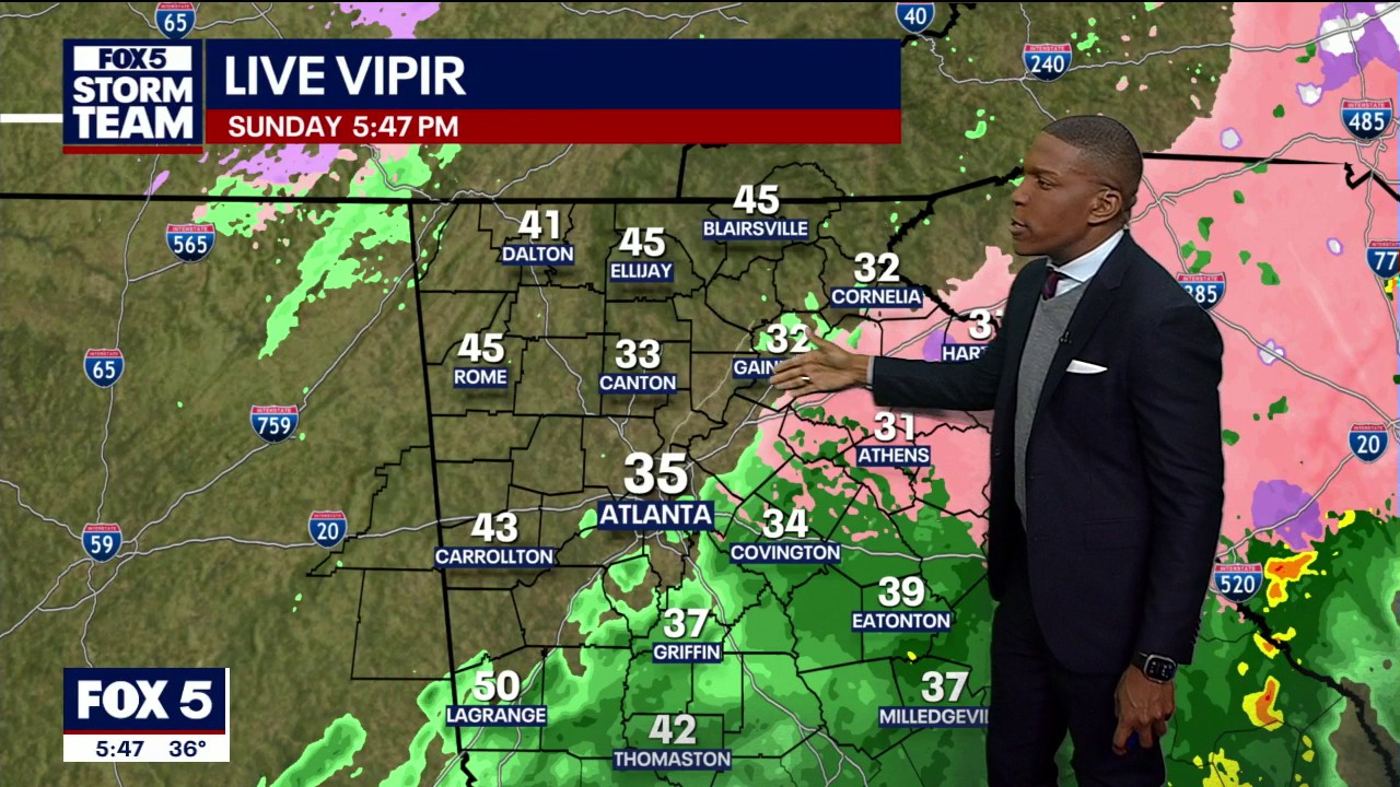 Winter storm moving out of Georgia