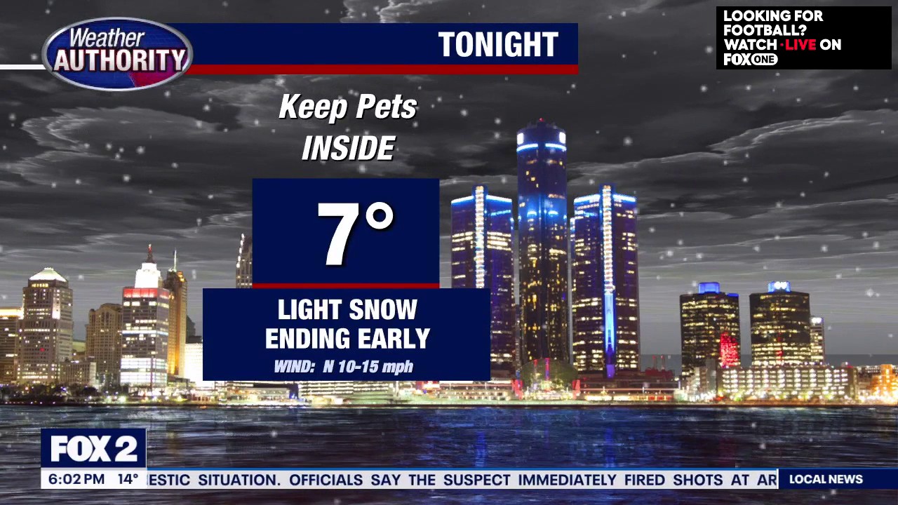 Light snow the rest of the night, cold sticking around