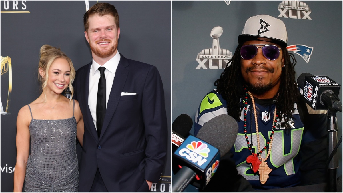 Sam Darnold’s future wife Katie Hoofnagle channels Seahawks legend ...