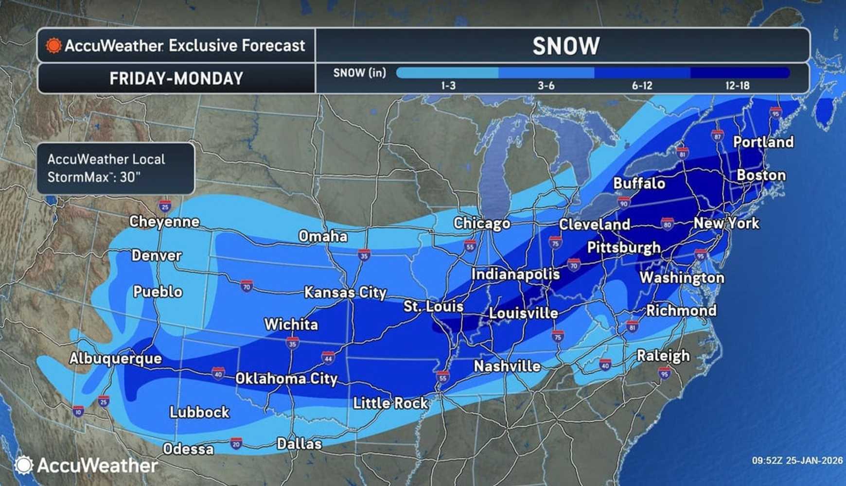 Worst winter storm in years slams Northeast: Latest snowfall, ice ...