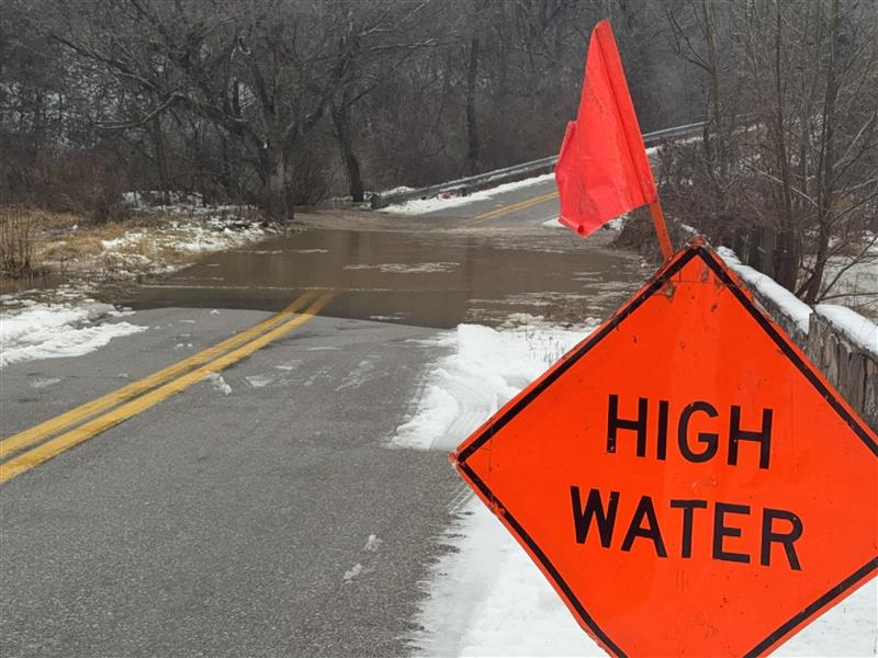Hurricane road closed due to flooding