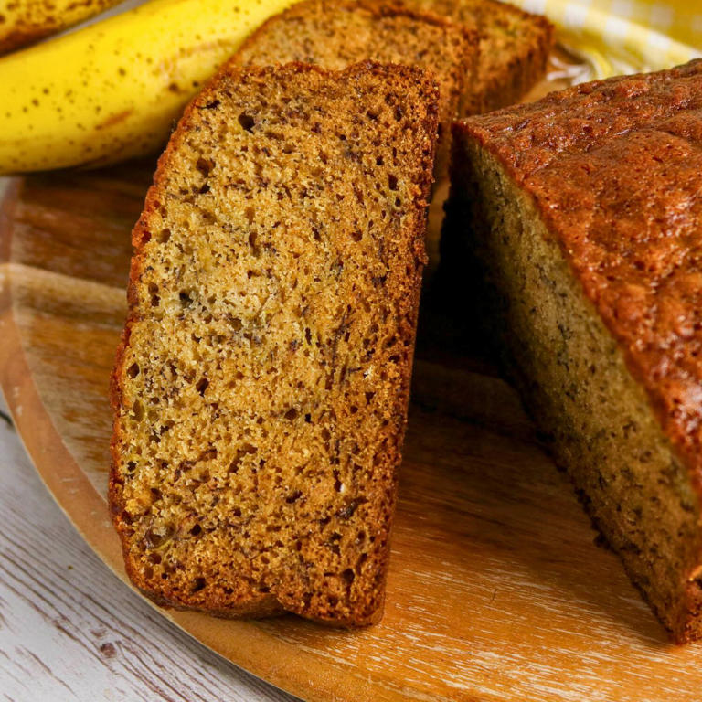 Banana bread with browned butter