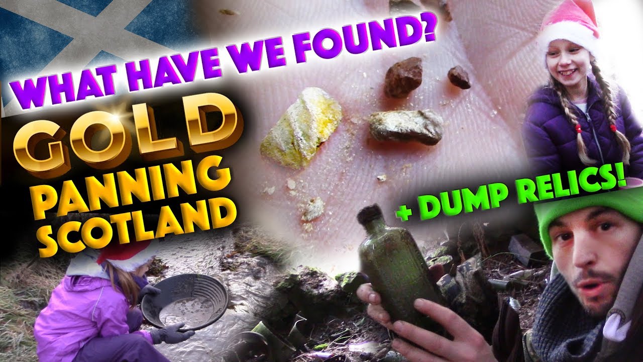 Gold panning in Scotland with unexpected dump relics