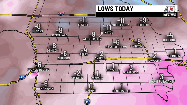 Cold and dry week settles across Iowa