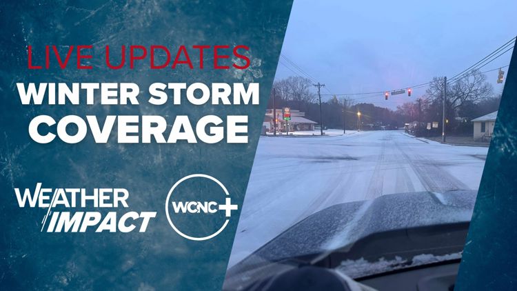 Stream live on WCNC+ | Ice storm coverage in Charlotte, across Carolinas