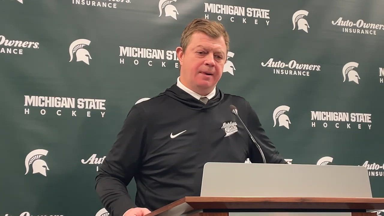 Michigan State head hockey coach Adam Nightingale on the emotional lift ...