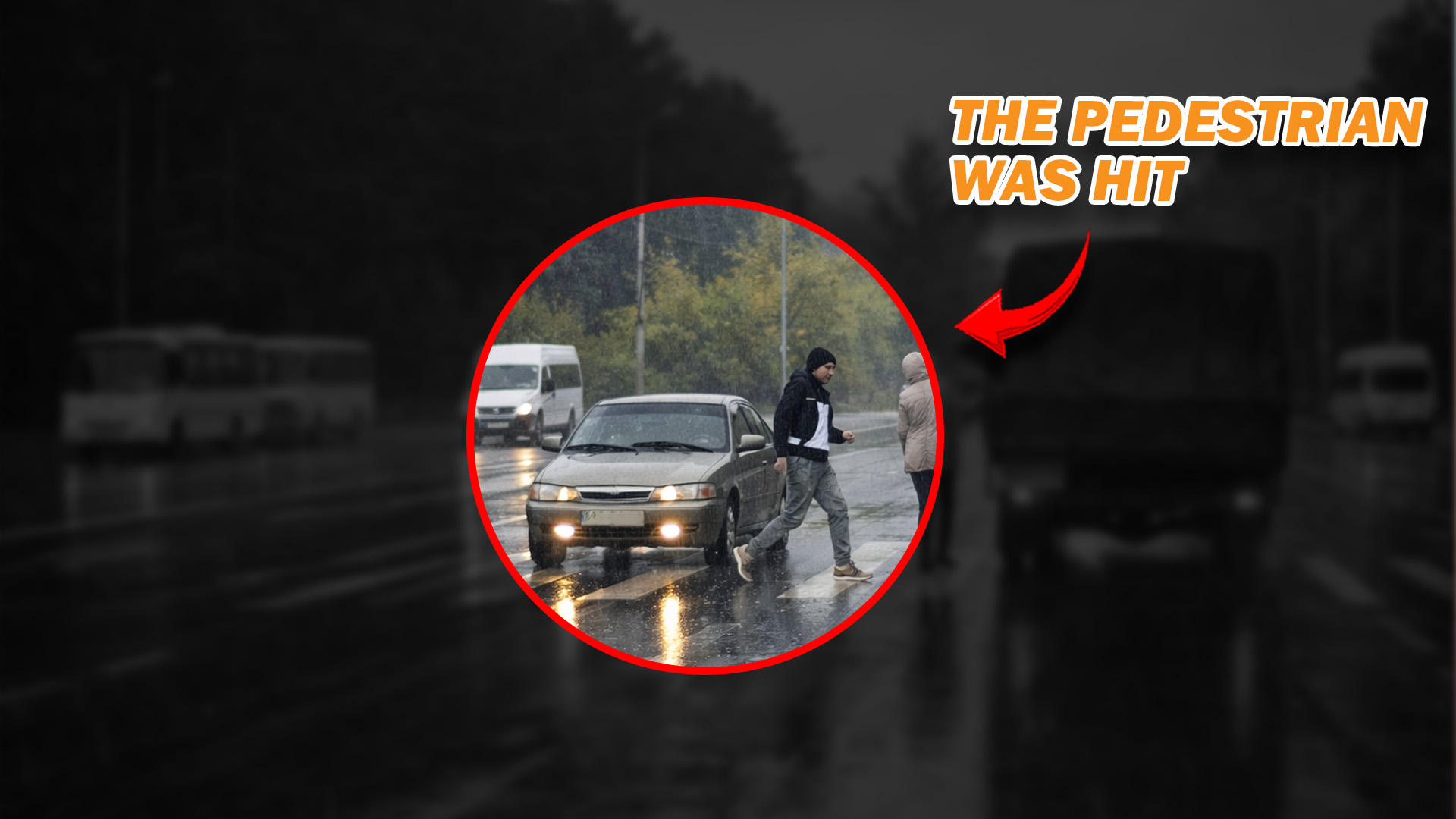 Reckless driver sideswiped a pedestrian