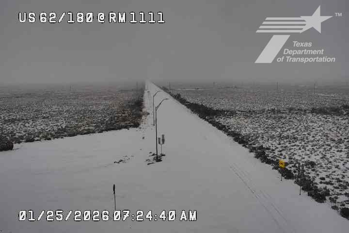 Texas winter storm 2026 drops snow in El Paso, closes roads