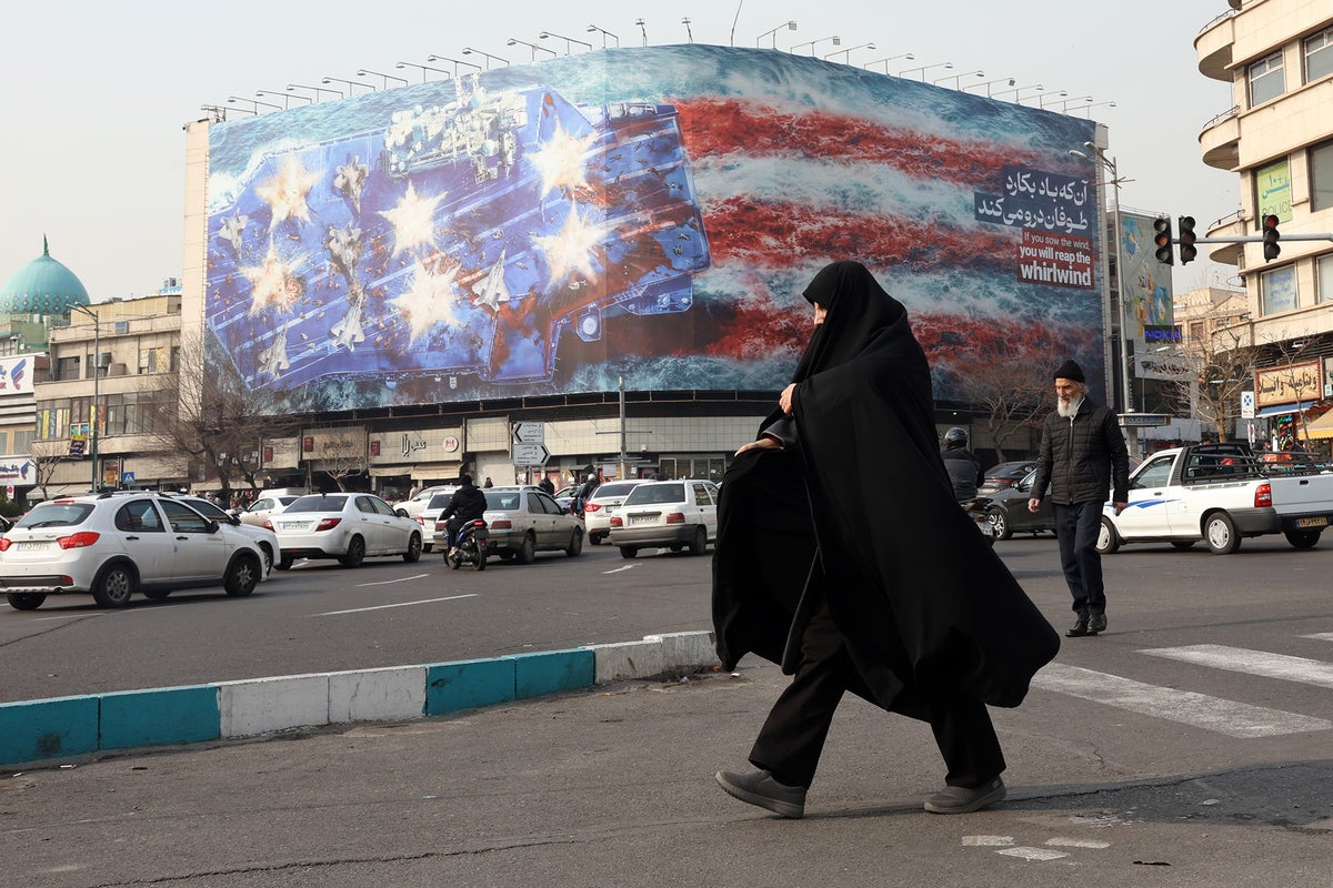 Iran unveils mural warning of retaliation after Trump threats