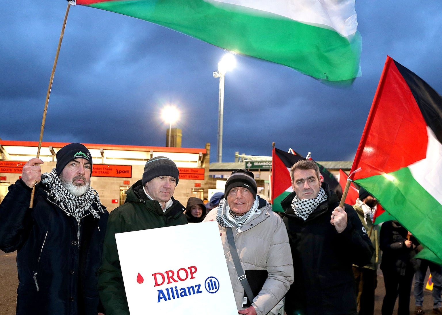 Gaels Against Genocide group holds 'drop Allianz' protests at weekend ...