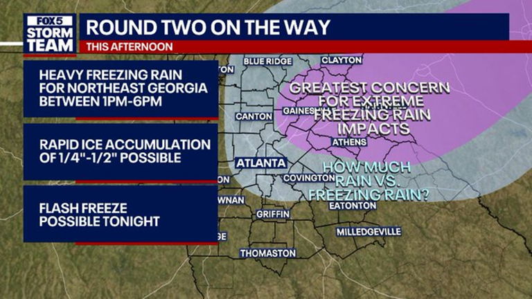 Georgia winter storm: Officials urge caution on roadways as refreeze ...