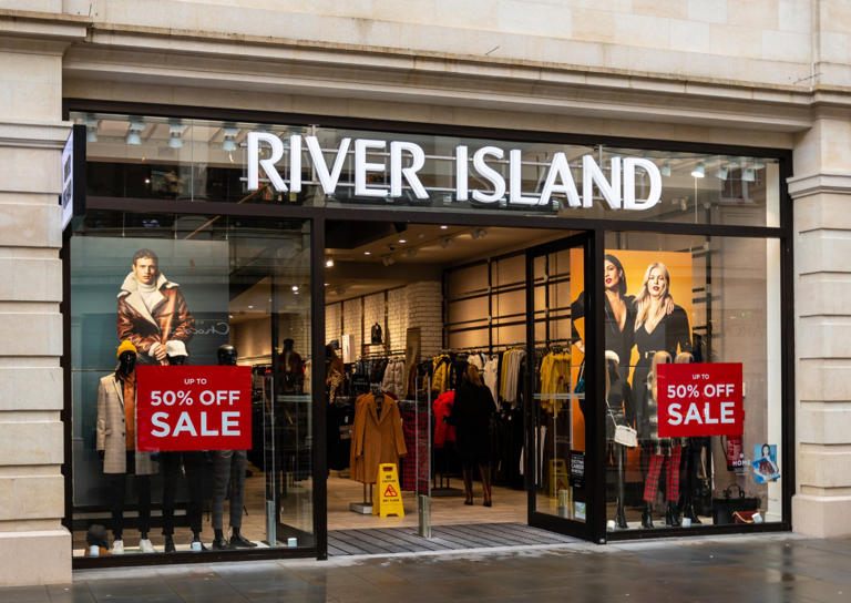 River Island to shut six high street stores this week