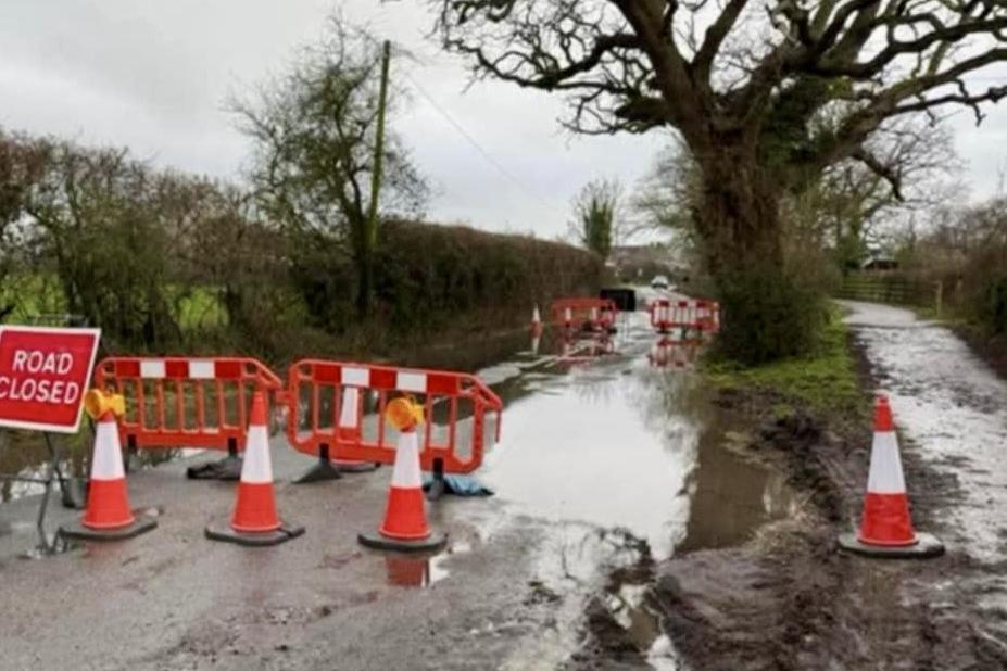 West Sussex village road remains closed due to flooding