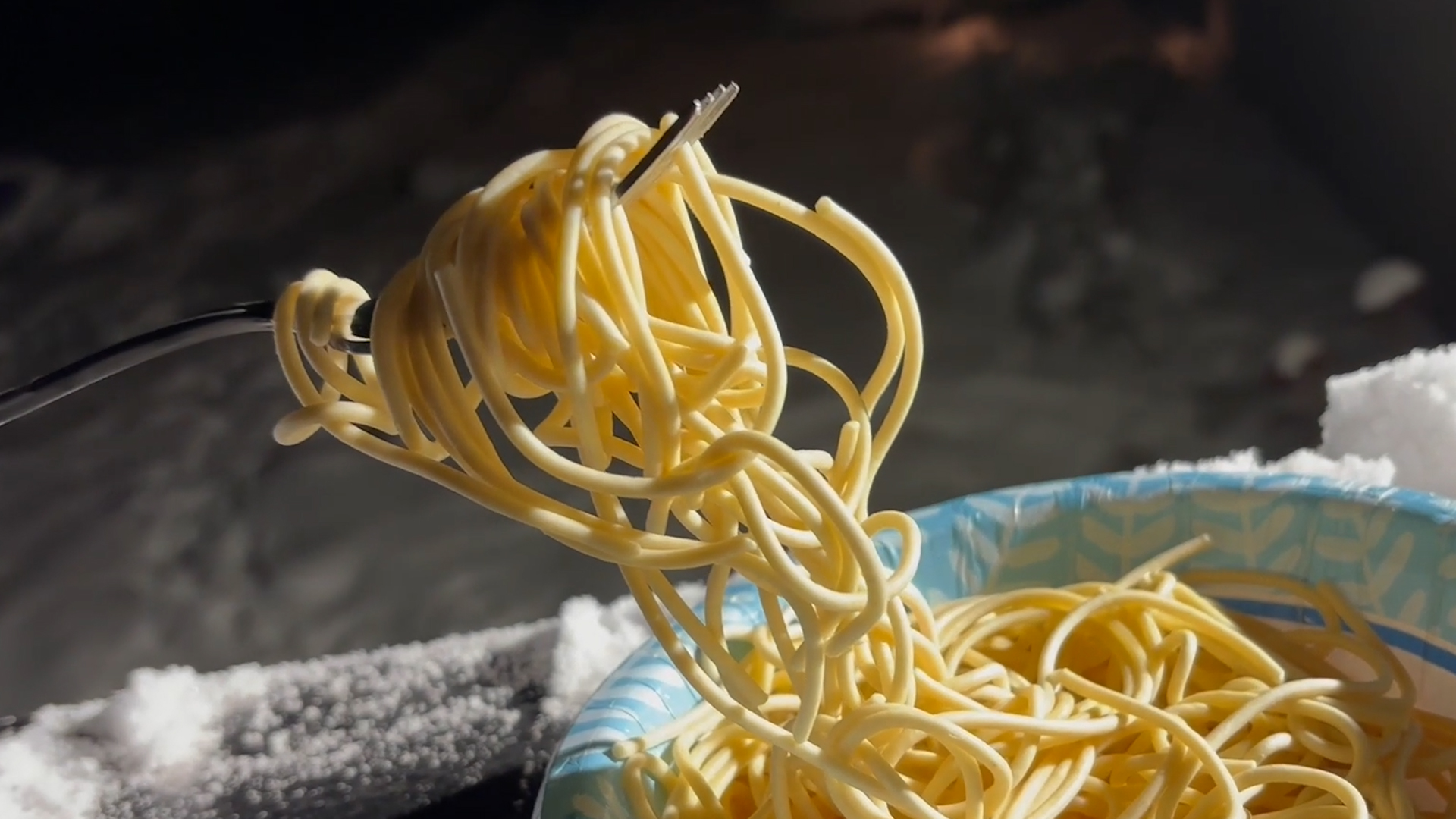 Shocking video: Food freezes in air during winter storm