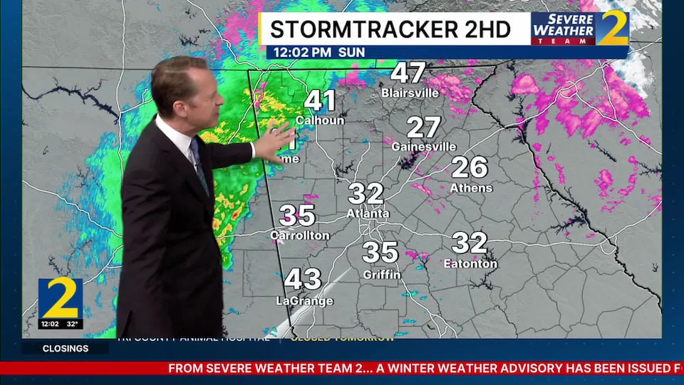 Mix of rain, freezing rain as winter storm continues to push through