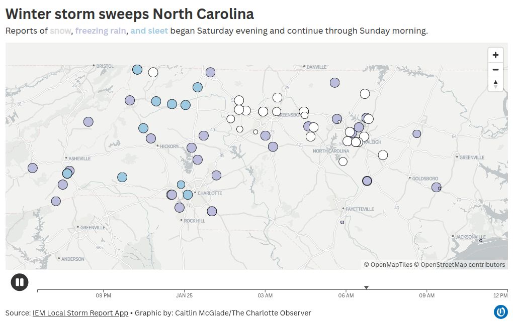 Charlotte halts all public transit Sunday amid 'hazardous winter weather'