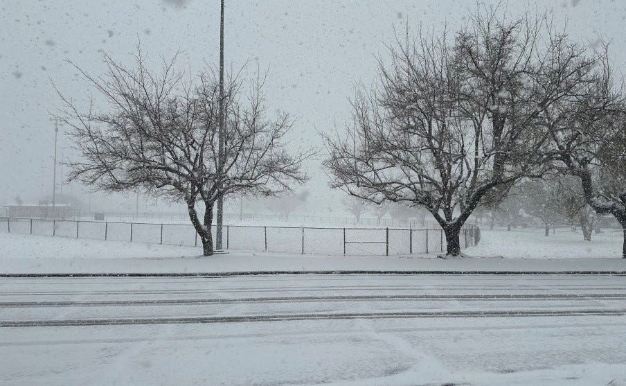 Texas winter storm 2026 drops snow in El Paso, schools delayed