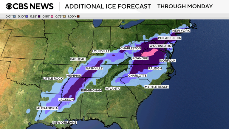 Latest forecast maps show fresh predictions for winter storm