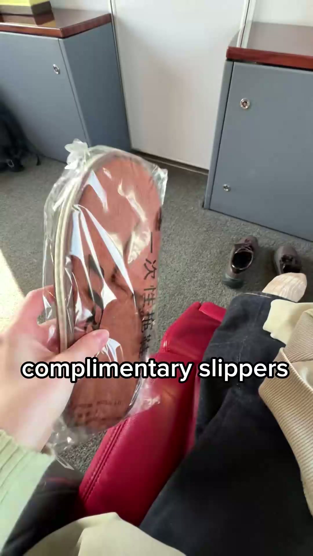 Trying first class train in China