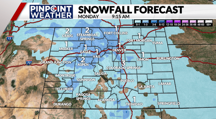 Denver weather: Cold with afternoon snow for Broncos gameday