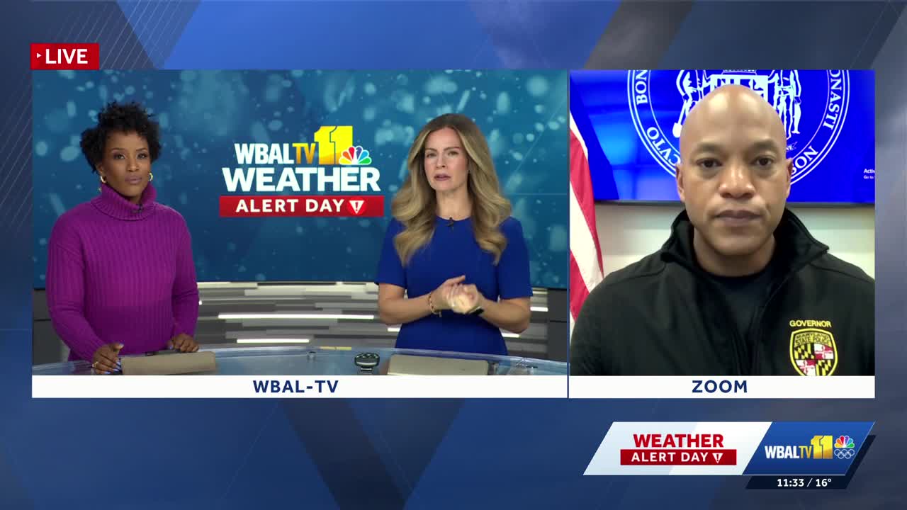 Gov. Wes Moore discusses state's response to snowstorm
