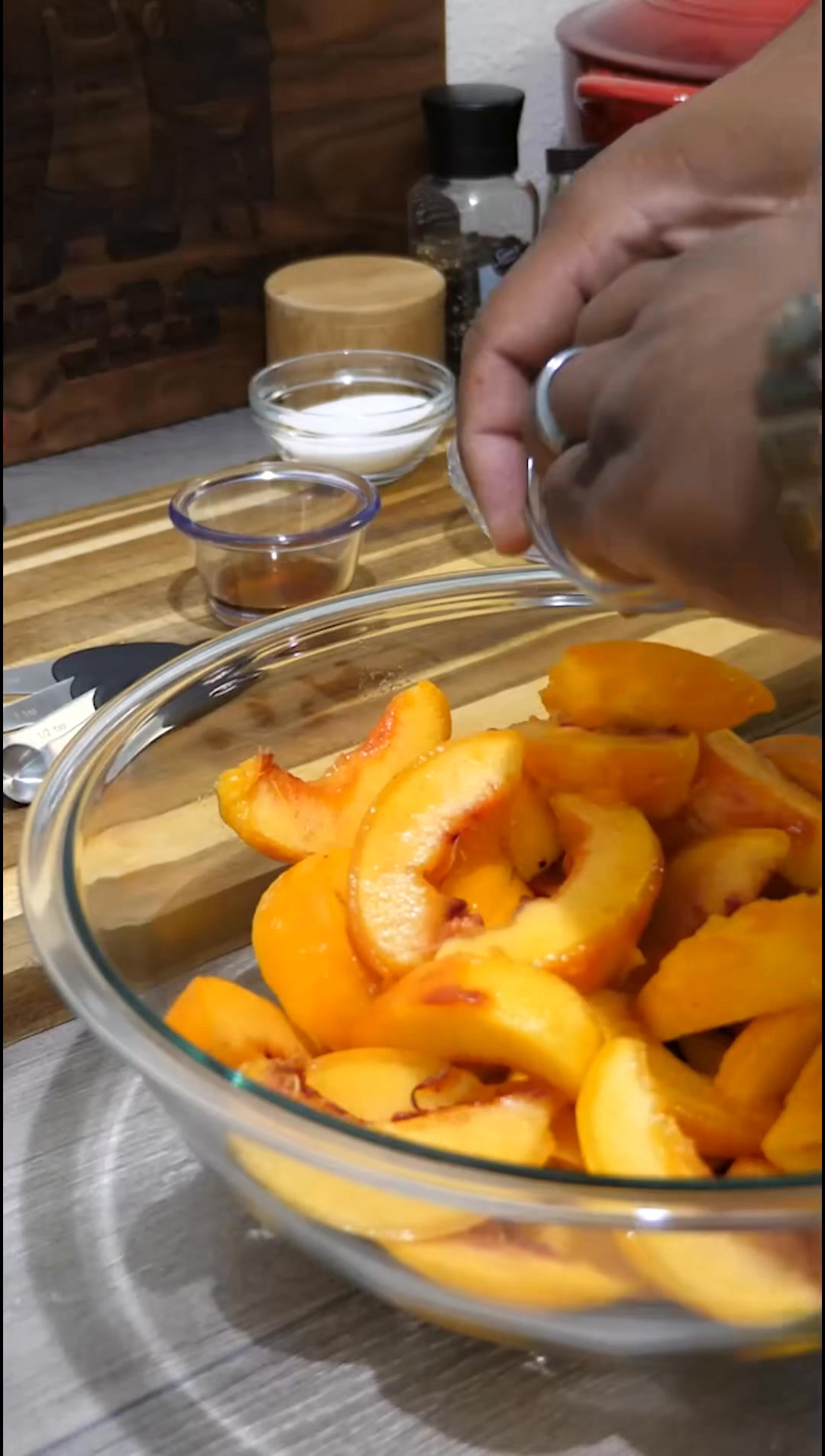 Homemade peach cobbler