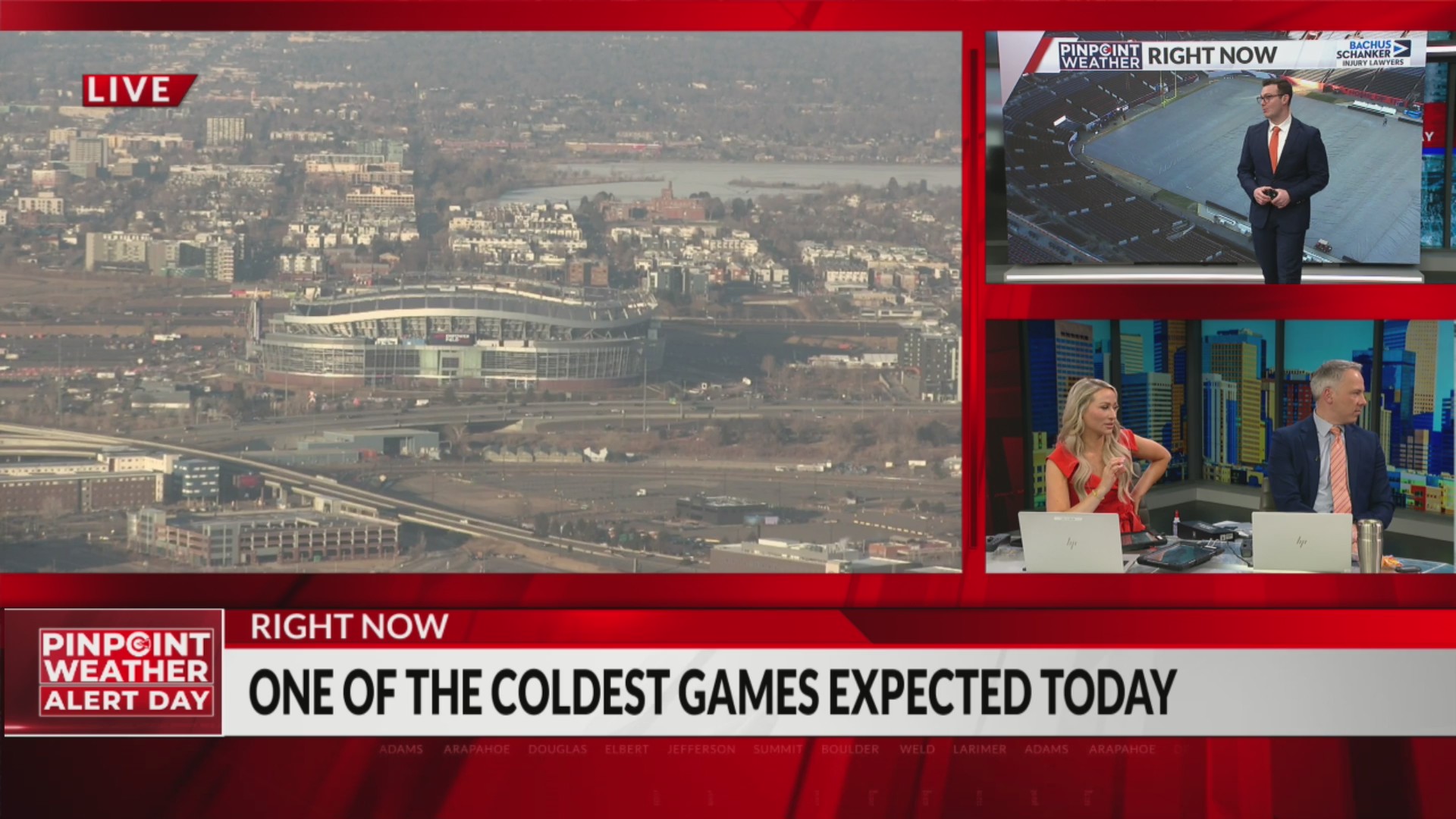 Denver weather: Cold with afternoon snow for Broncos gameday