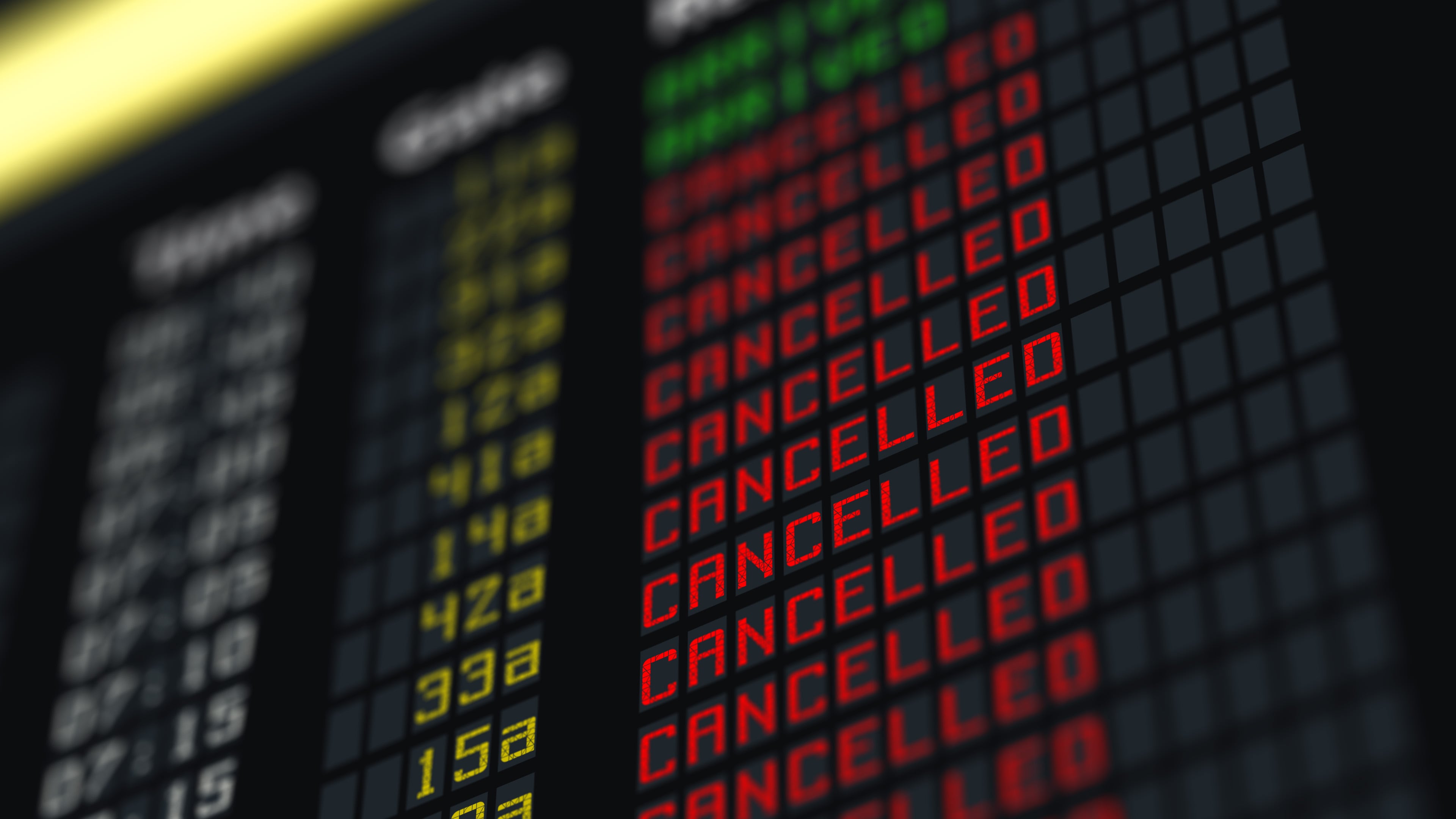 Dozens of flights delayed, canceled at local airports