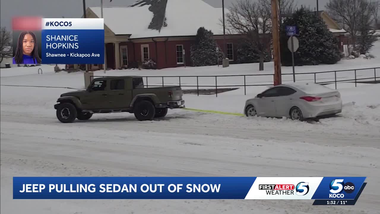 Oklahoma winter storm update: Winter weather leads to stalled vehicles ...