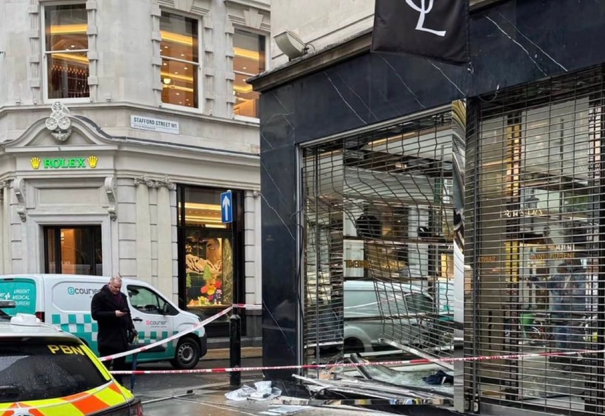 Two charged over high-value ram raid at Yves St Laurent on Bond Street