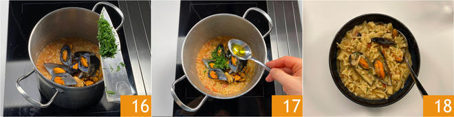 Pasta with beans and mussels