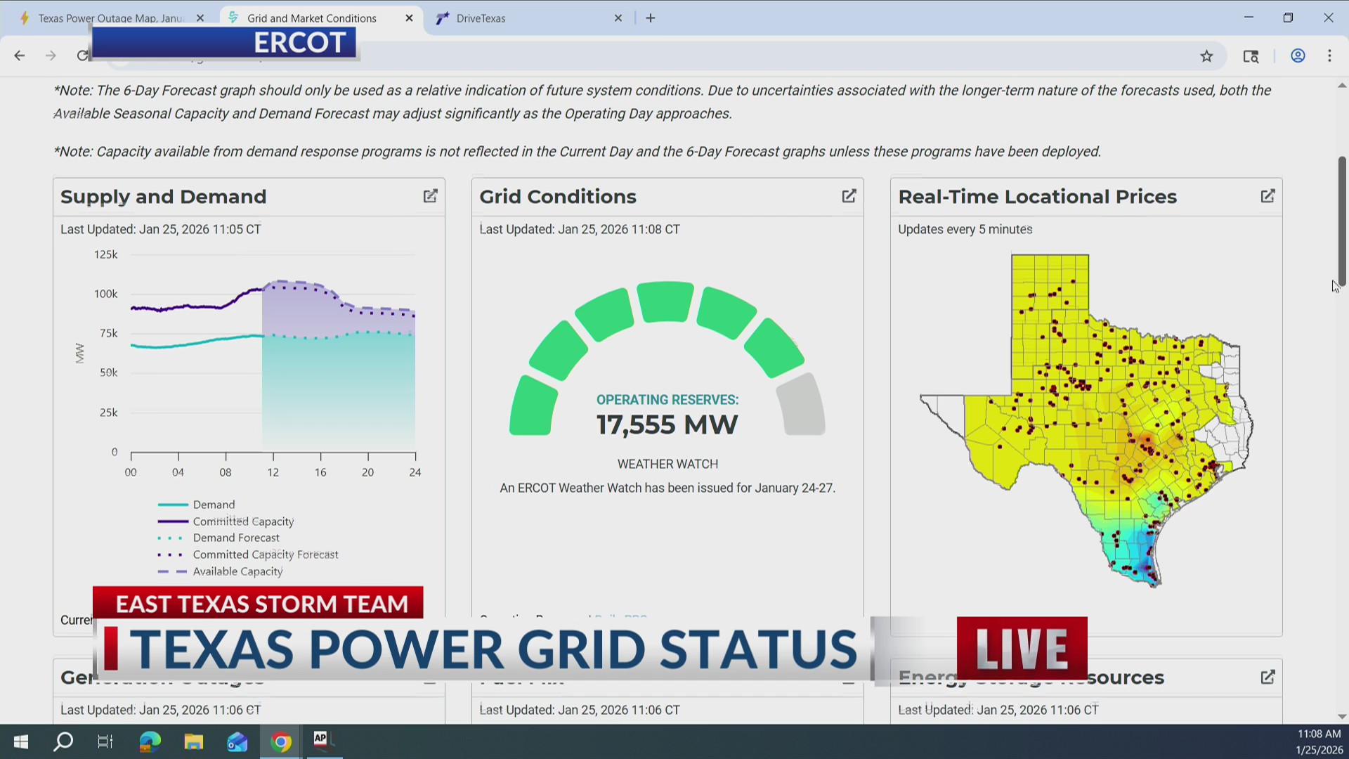 Check out the latest weather conditions, ETX power outages and school ...