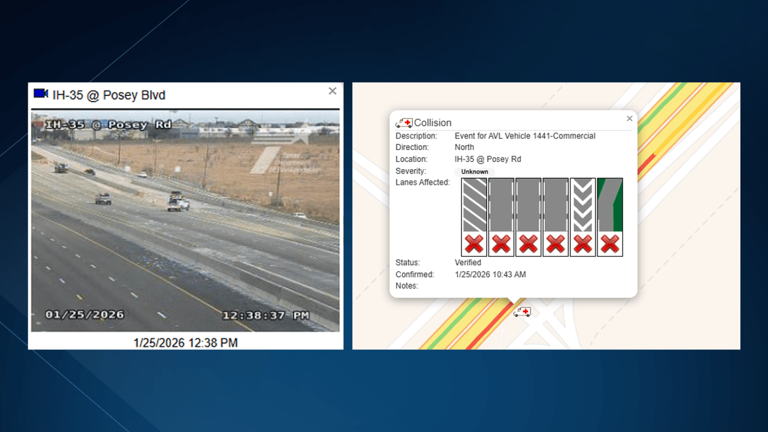 Ice leads to crashes, closed roadways across the Austin area