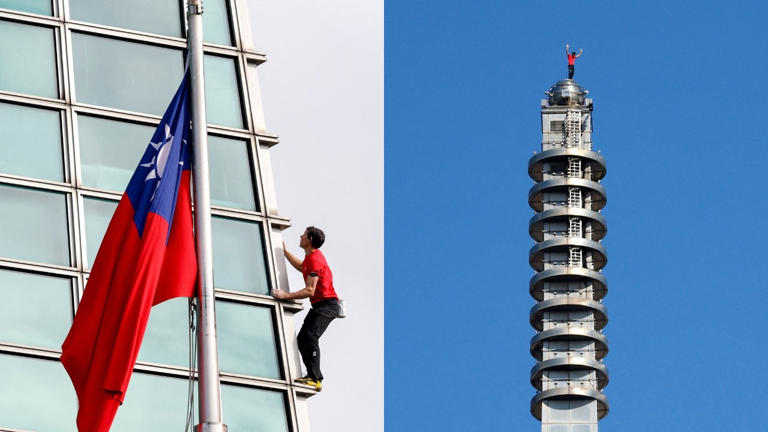 US climber Alex Honnold scales Taiwan's 101-floor skyscraper without ...