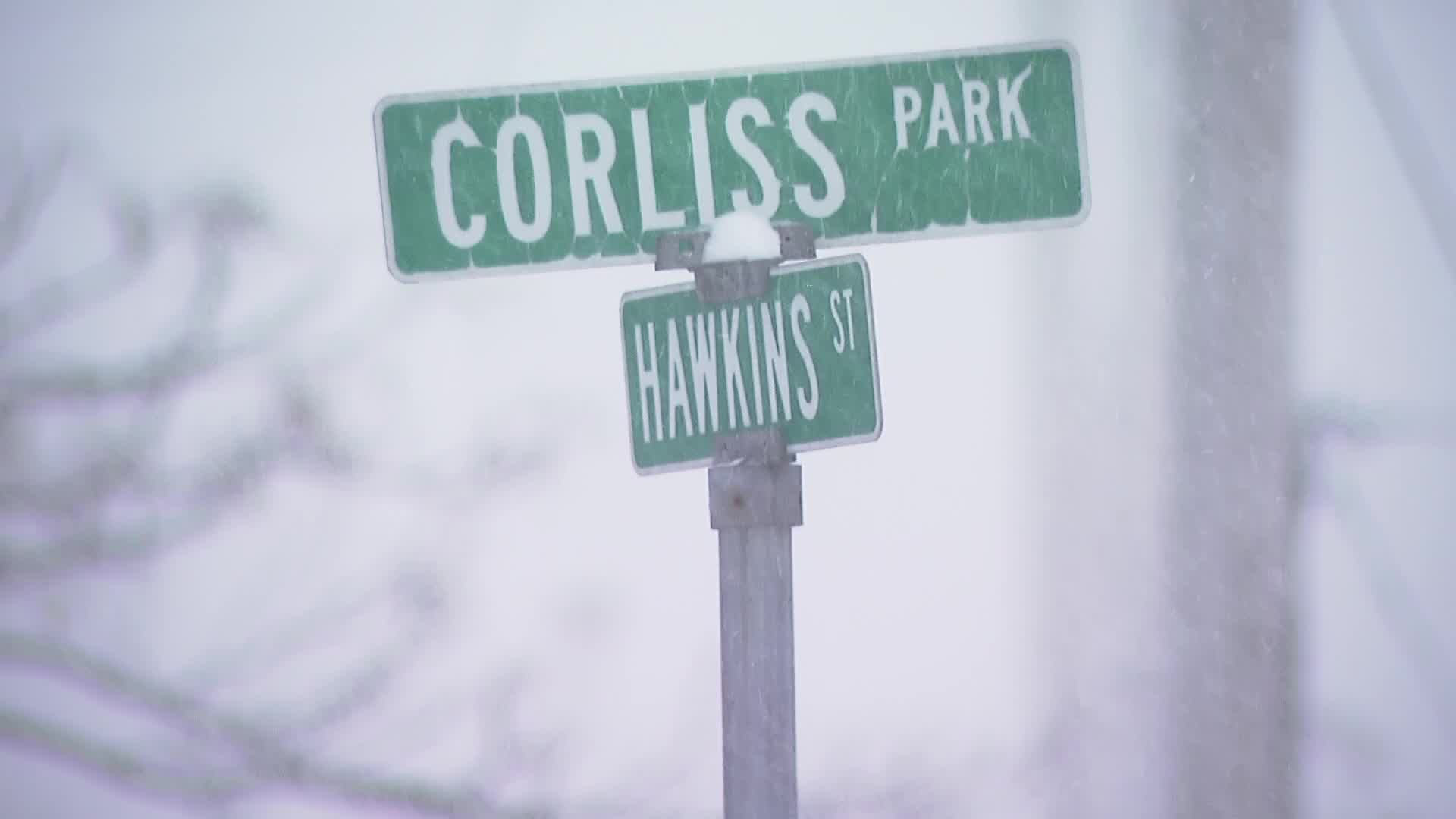 Video now: Cars stuck in snow, Sunday 5:00PM