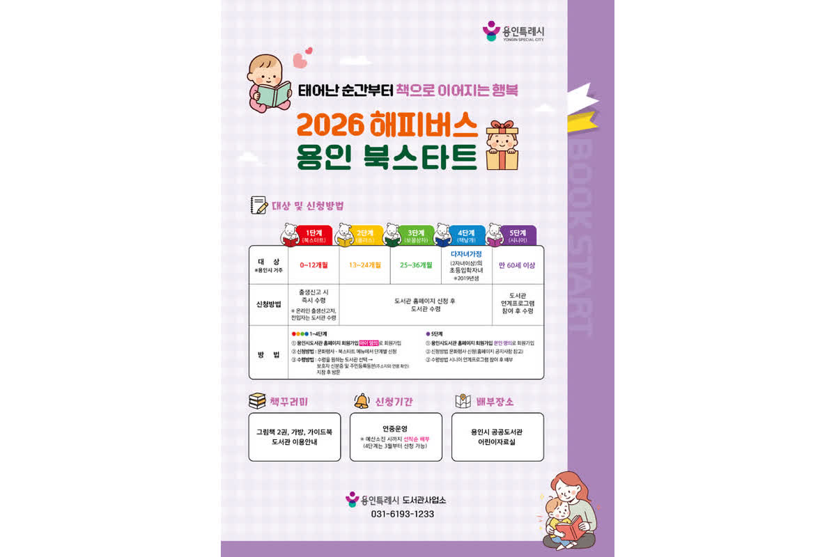 용인특례시, 전 세대 아우르는 '북스타트' 도서 선정 완료