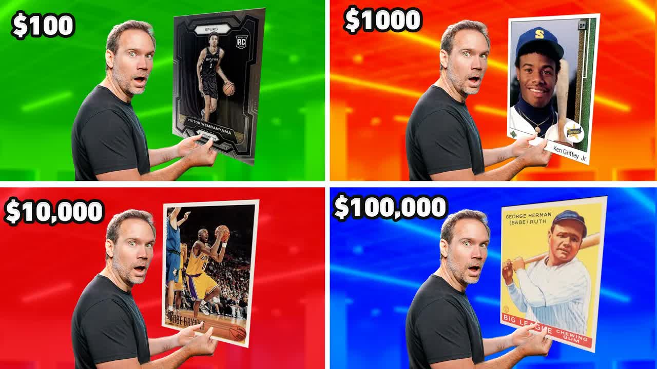 How to invest $100, $1000, $10,000 and $100,000 in sports cards