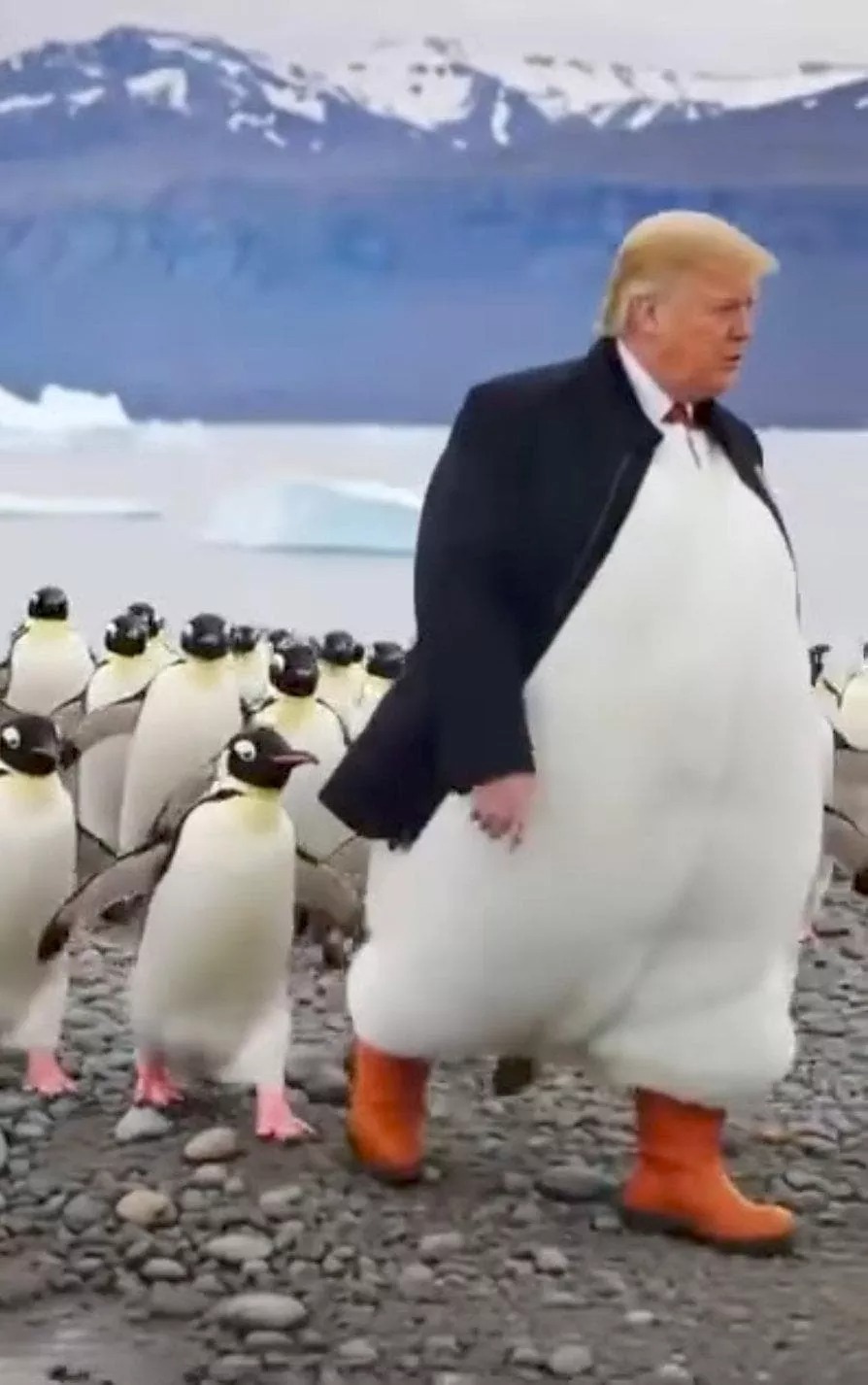 Pinguino con bandiera USA in Groenlandia: il post di Trump che ha ...