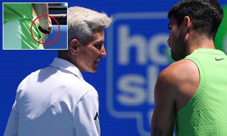 Furious row erupts as superstar Carlos Alcaraz is caught using a banned ...