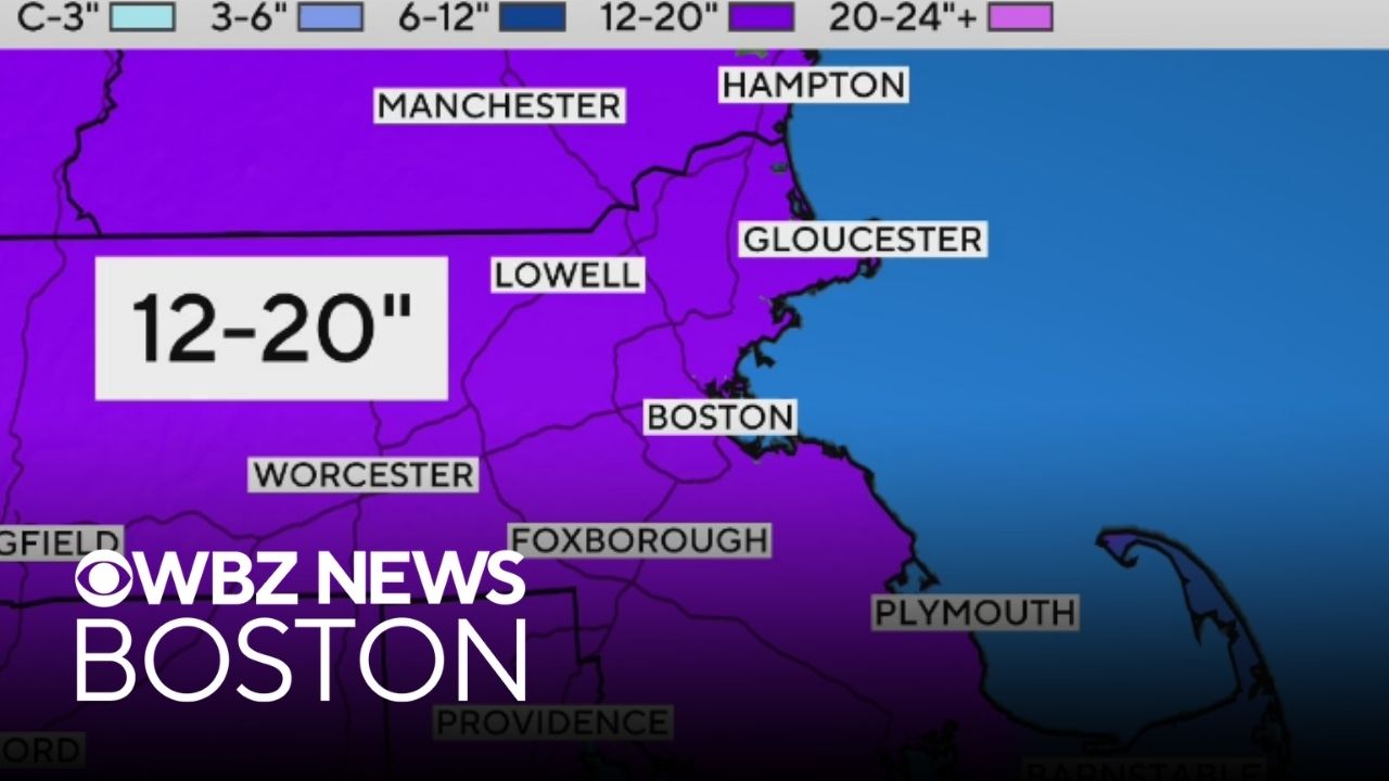 Sunday evening latest forecast for Boston and Massachusetts winter storm