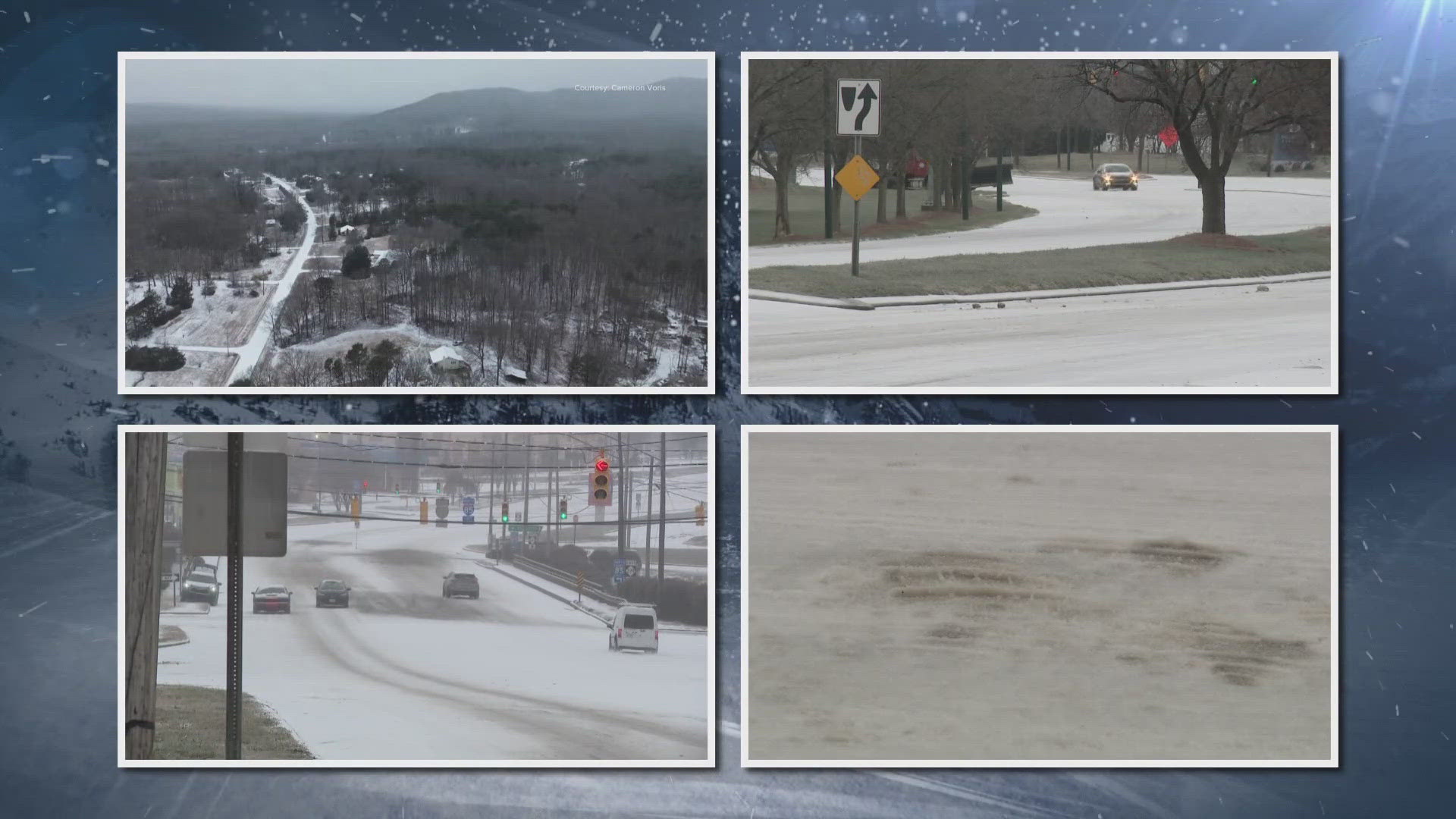 Latest winter storm conditions across the region | 6 p.m. Sunday, Jan. 25