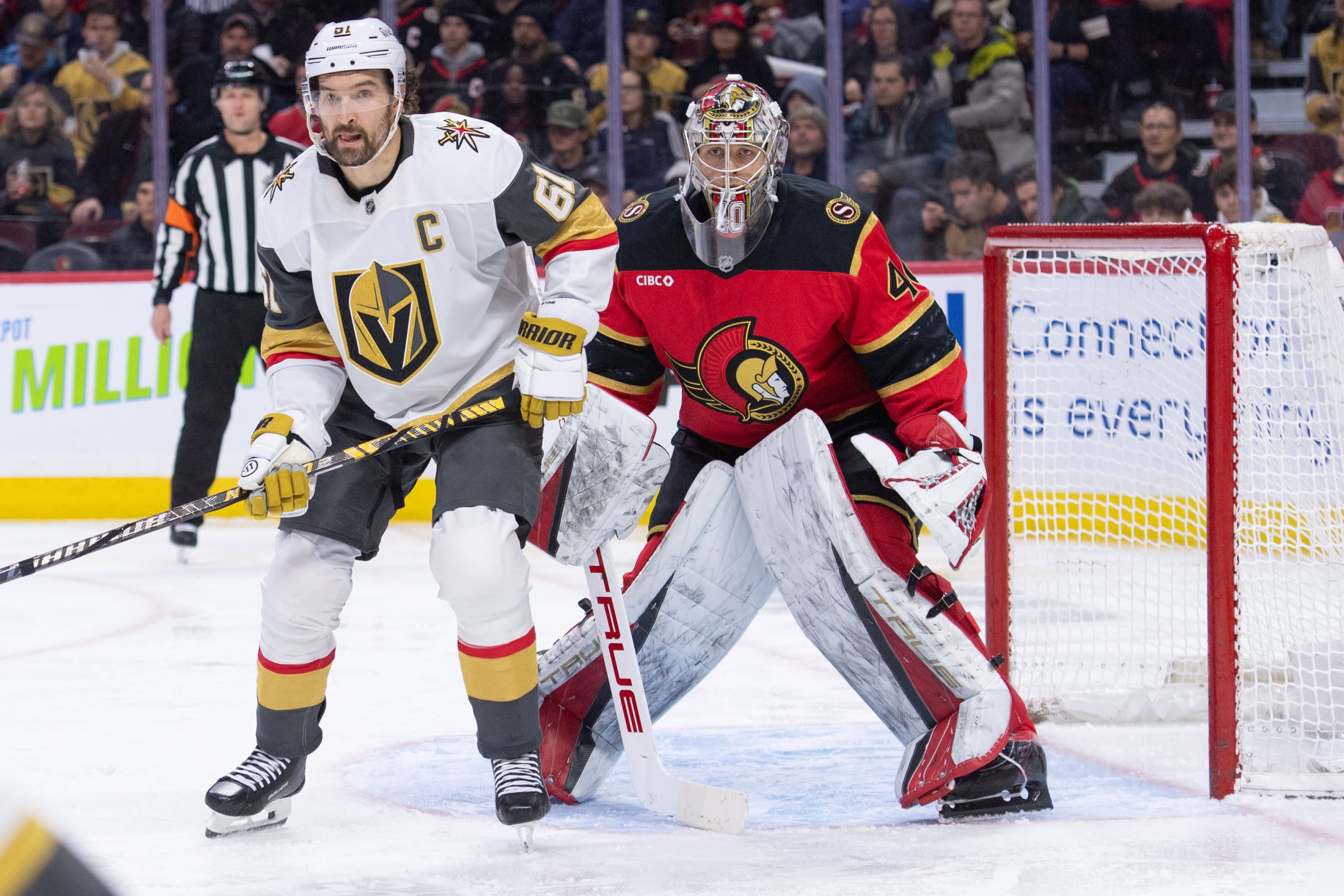 Sluggish Golden Knights subdued, stomped by Senators