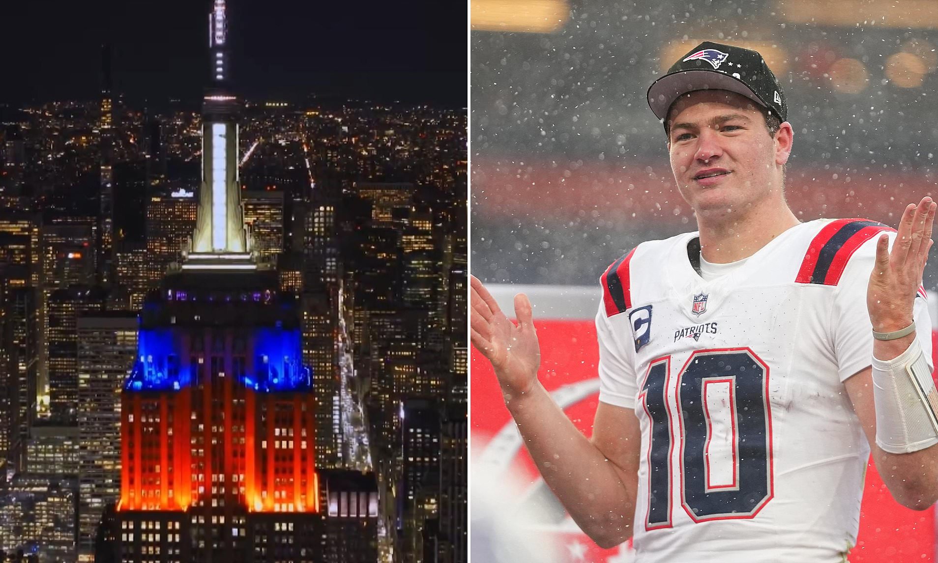 New Yorkers in meltdown as Empire State Building lights up to celebrate ...
