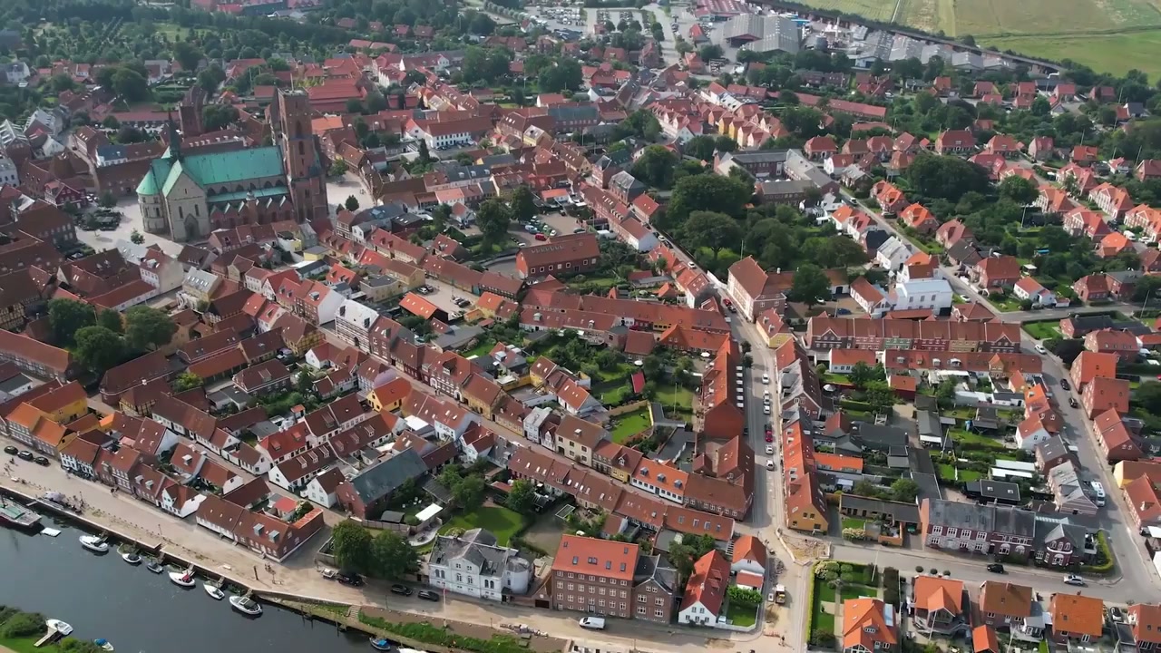 Ribe, Danemark : Vues aériennes de la majesté médiévale